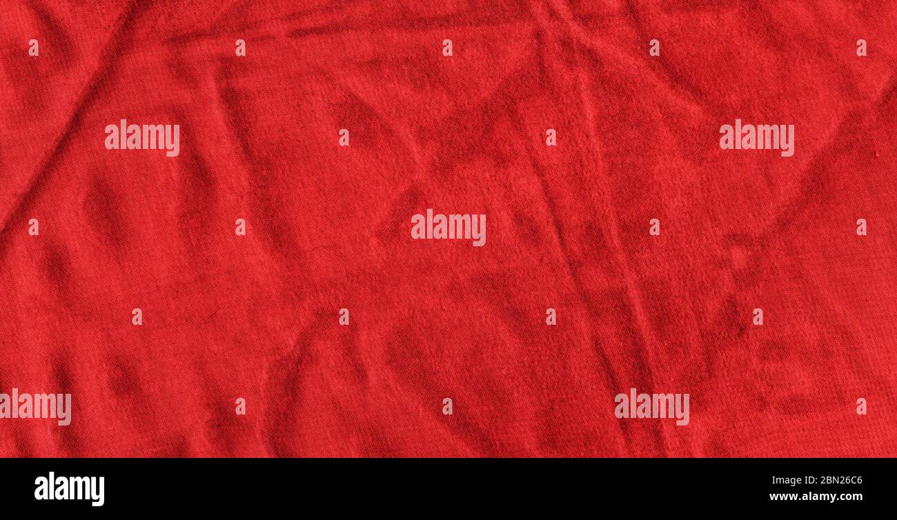 Bright red texture of binding fabric. Red textile background with ...