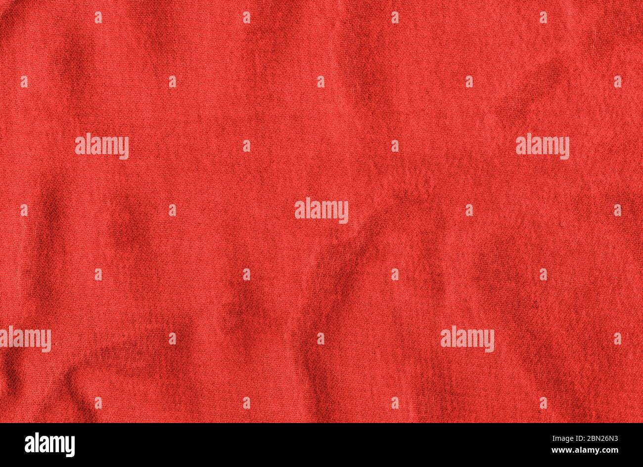 Bright red texture of binding fabric. Red textile background with ...