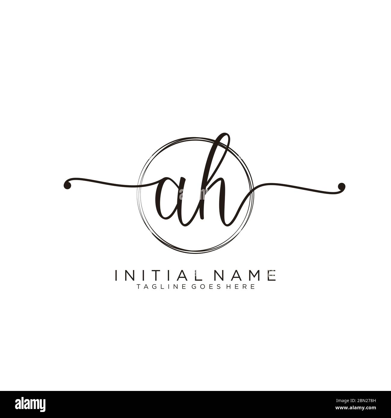 Ah initials logo hi-res stock photography and images - Alamy