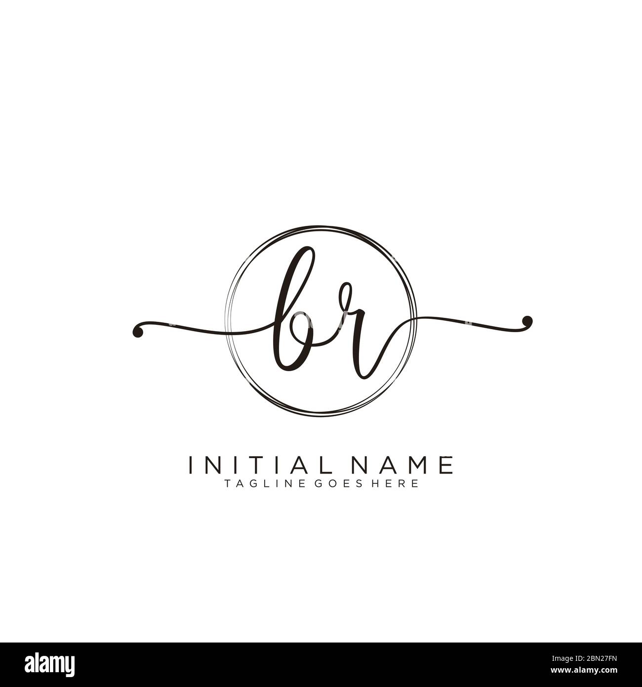 Initial letter br Stock Vector Images - Alamy