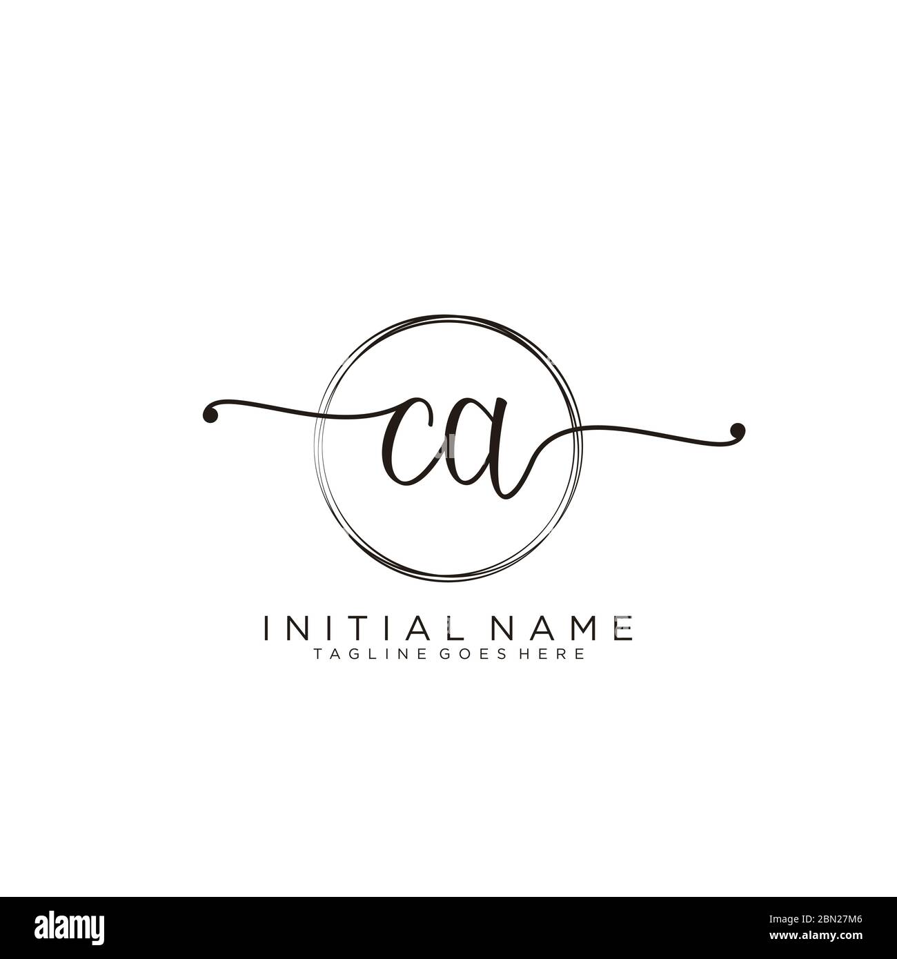 Initial ca vector vectors hi-res stock photography and images - Alamy