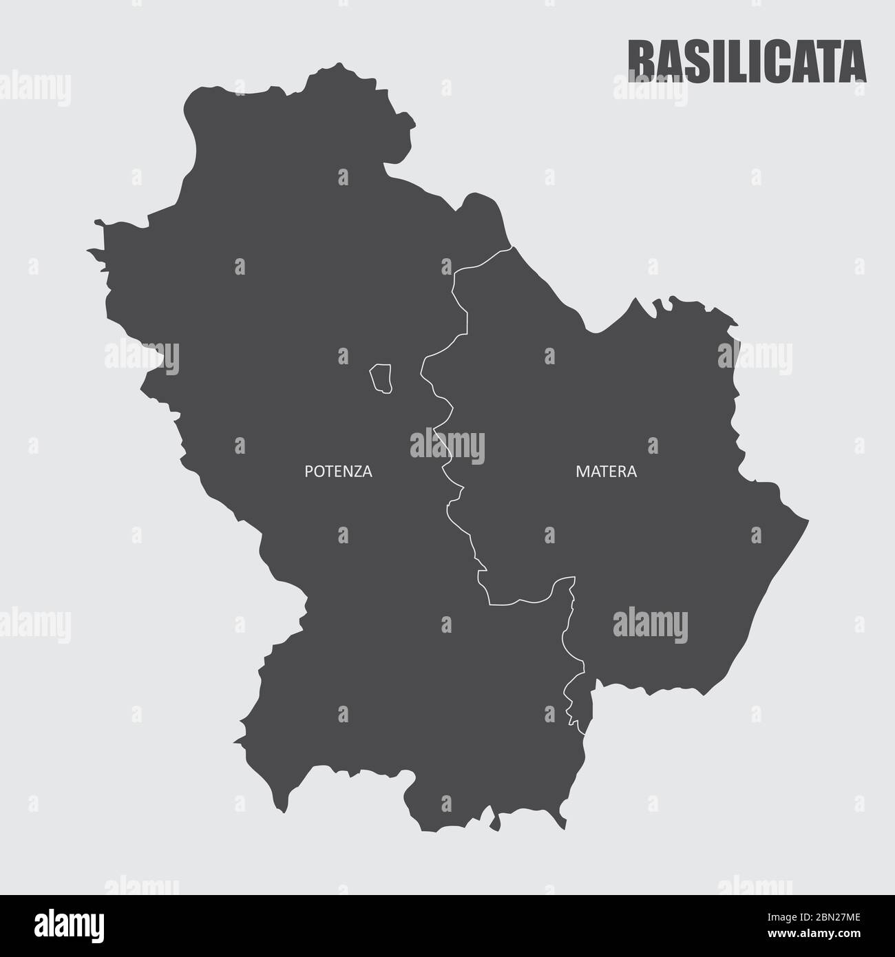 Basilicata region map Stock Vector Image & Art - Alamy