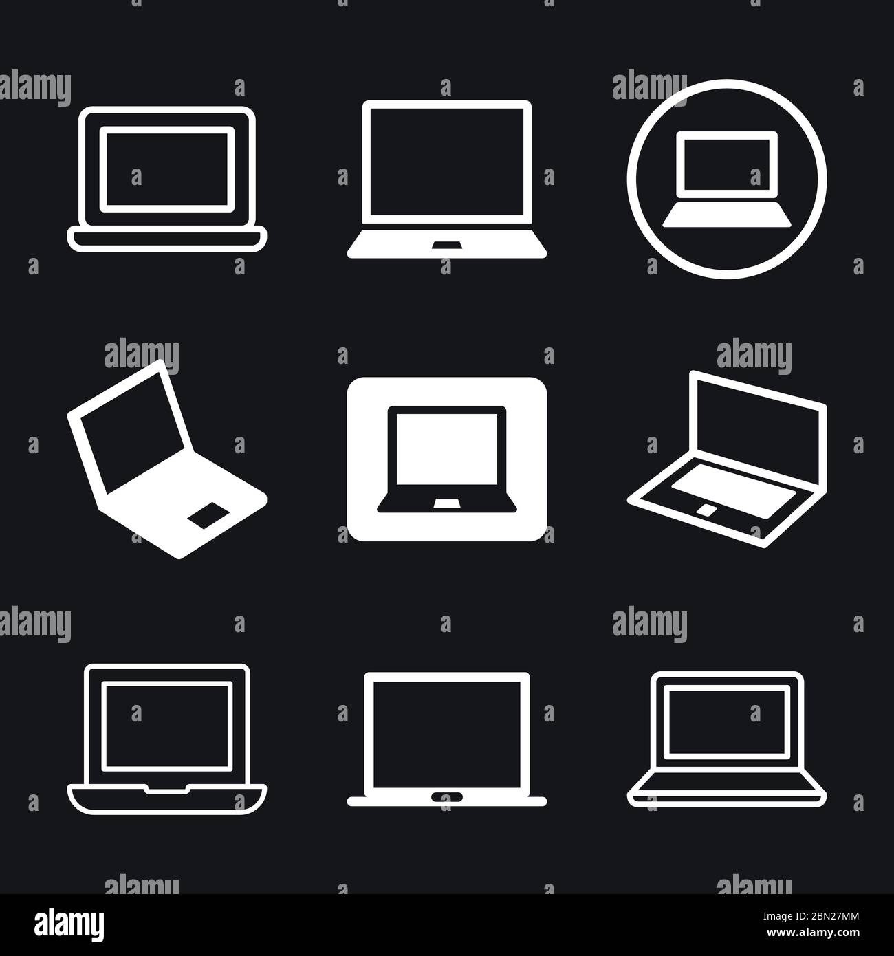 Laptop vector icon, vector illustration, flat design Stock Vector Image ...
