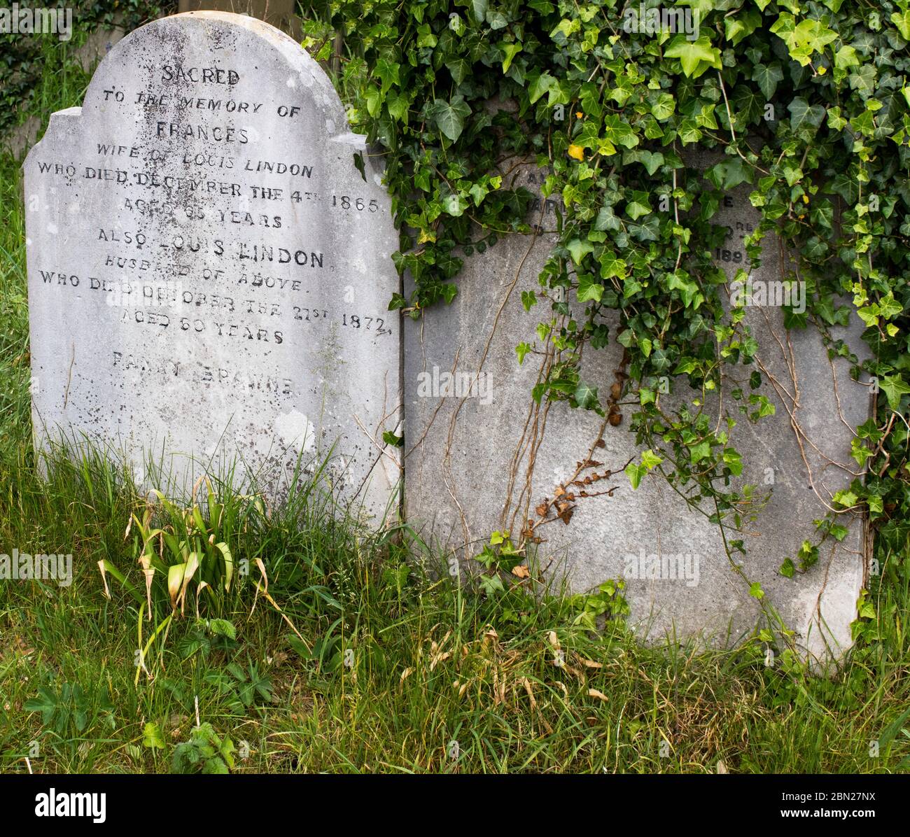 Gravestone of Fanny Brawne (Frances Lindon), muse and fiancée of John ...