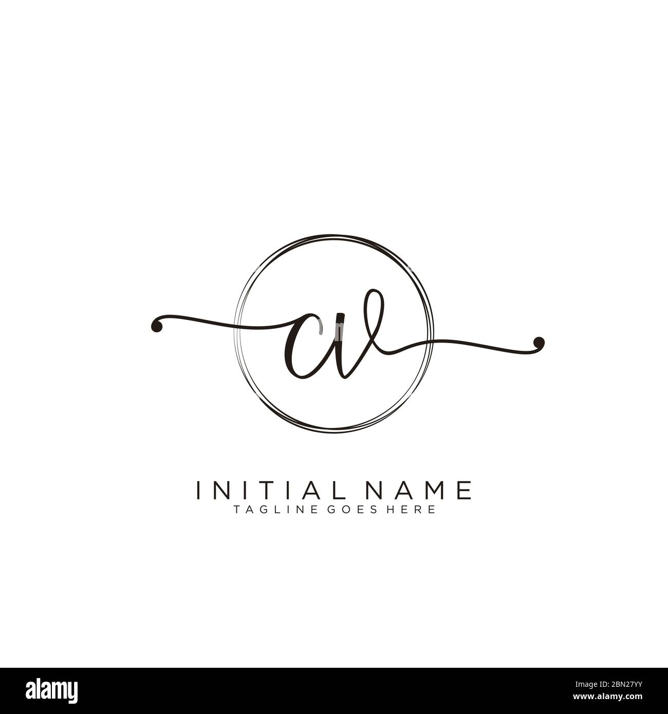 Initial cv vector vectors hi-res stock photography and images - Alamy