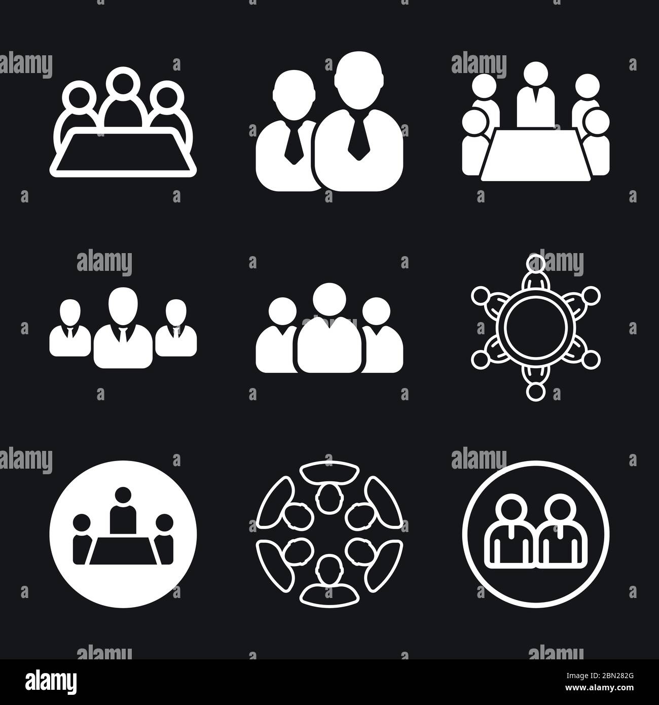 Meeting vector icon. Management and Human Resource Icons Stock Vector ...