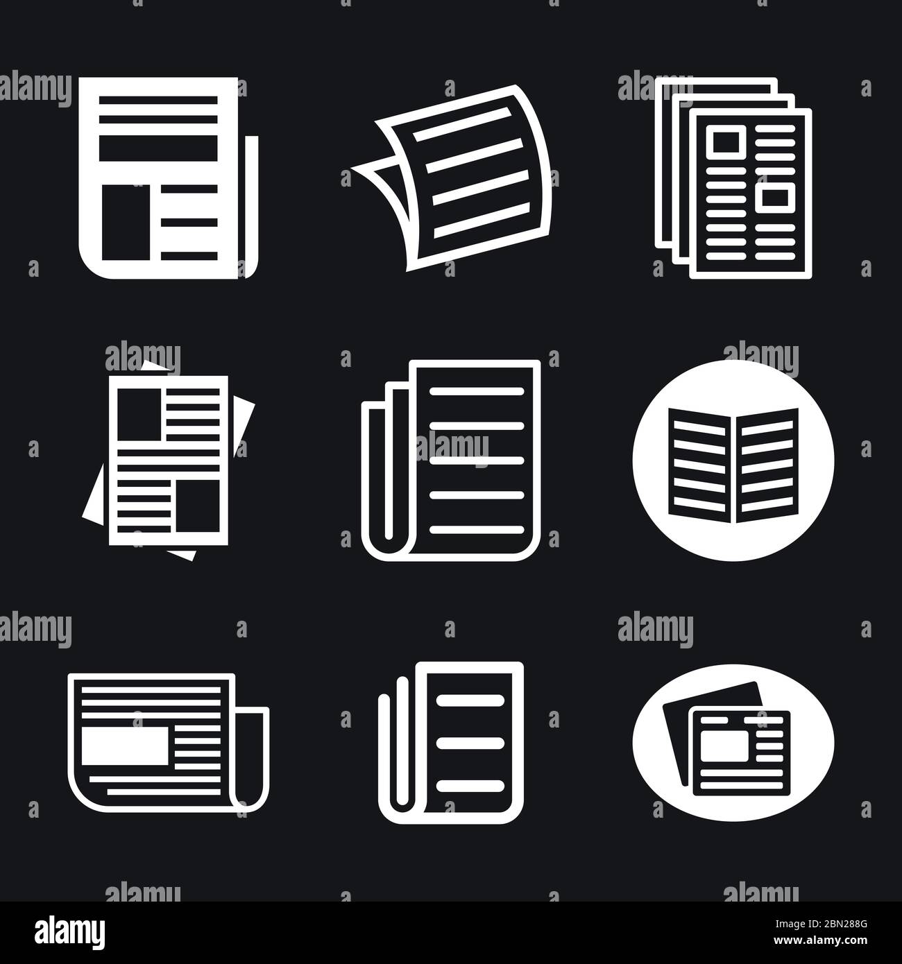 Newspaper icon vector. Symbol of news. Flat design Stock Vector Image ...