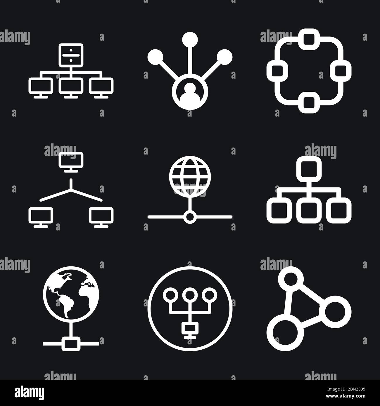 Network icon, computing and computer network symbol Stock Vector Image ...