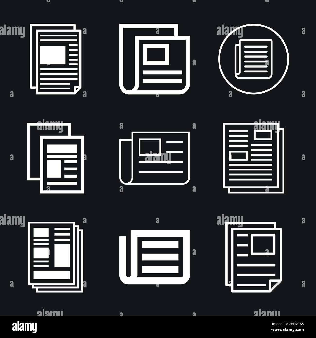 Newspaper icon vector. Symbol of news. Flat design Stock Vector Image ...