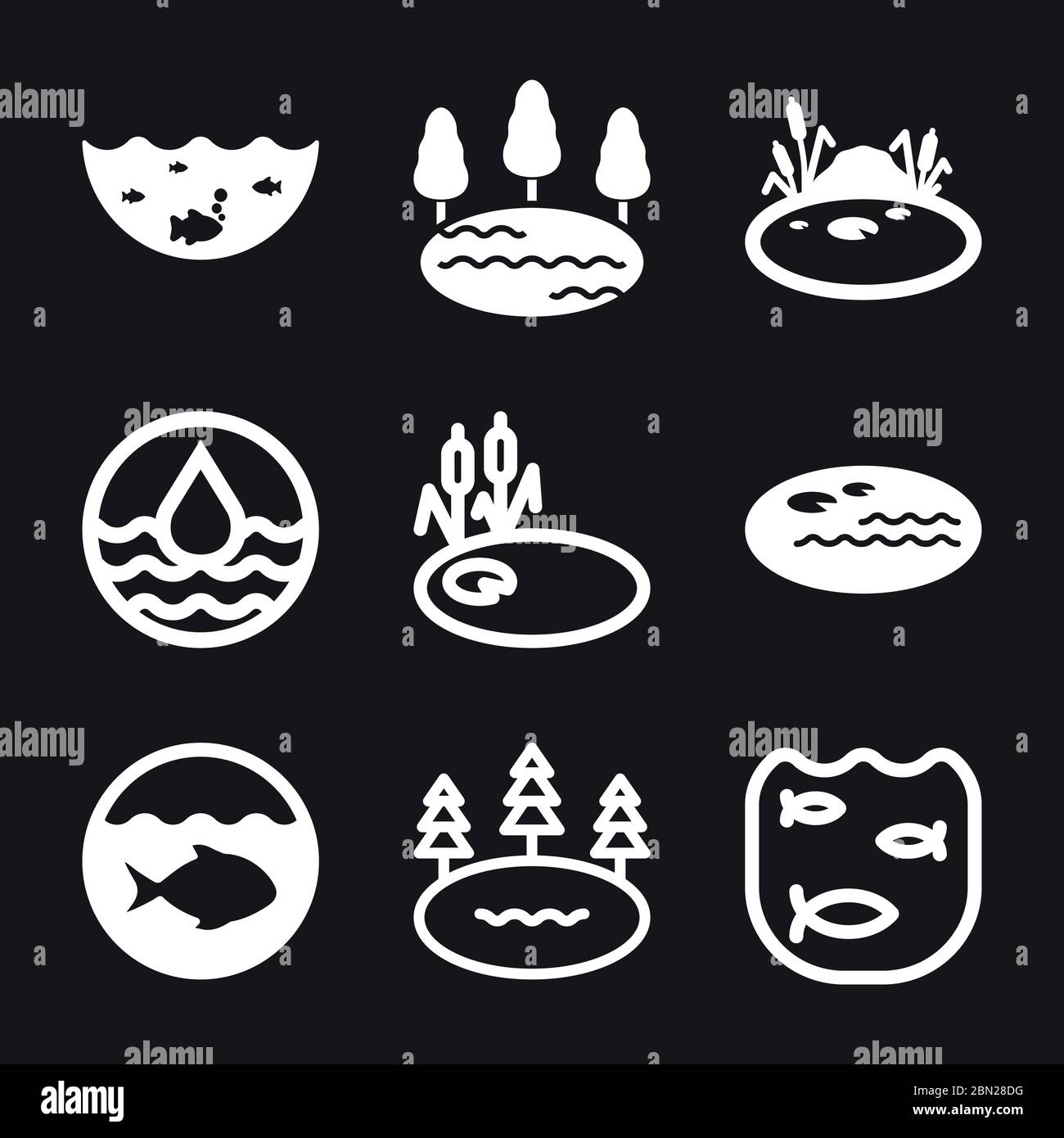 Pond icon illustration isolated vector sign symbol Stock Vector Image ...