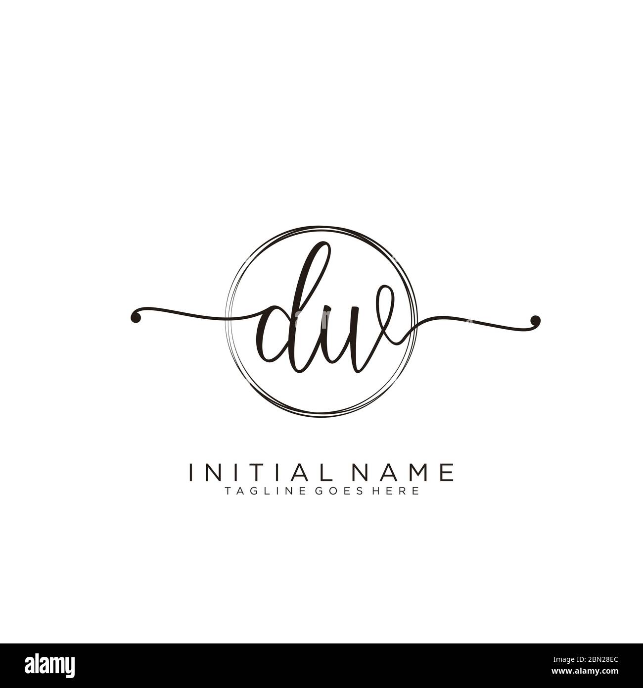 Letter dw vector vectors hi-res stock photography and images - Alamy