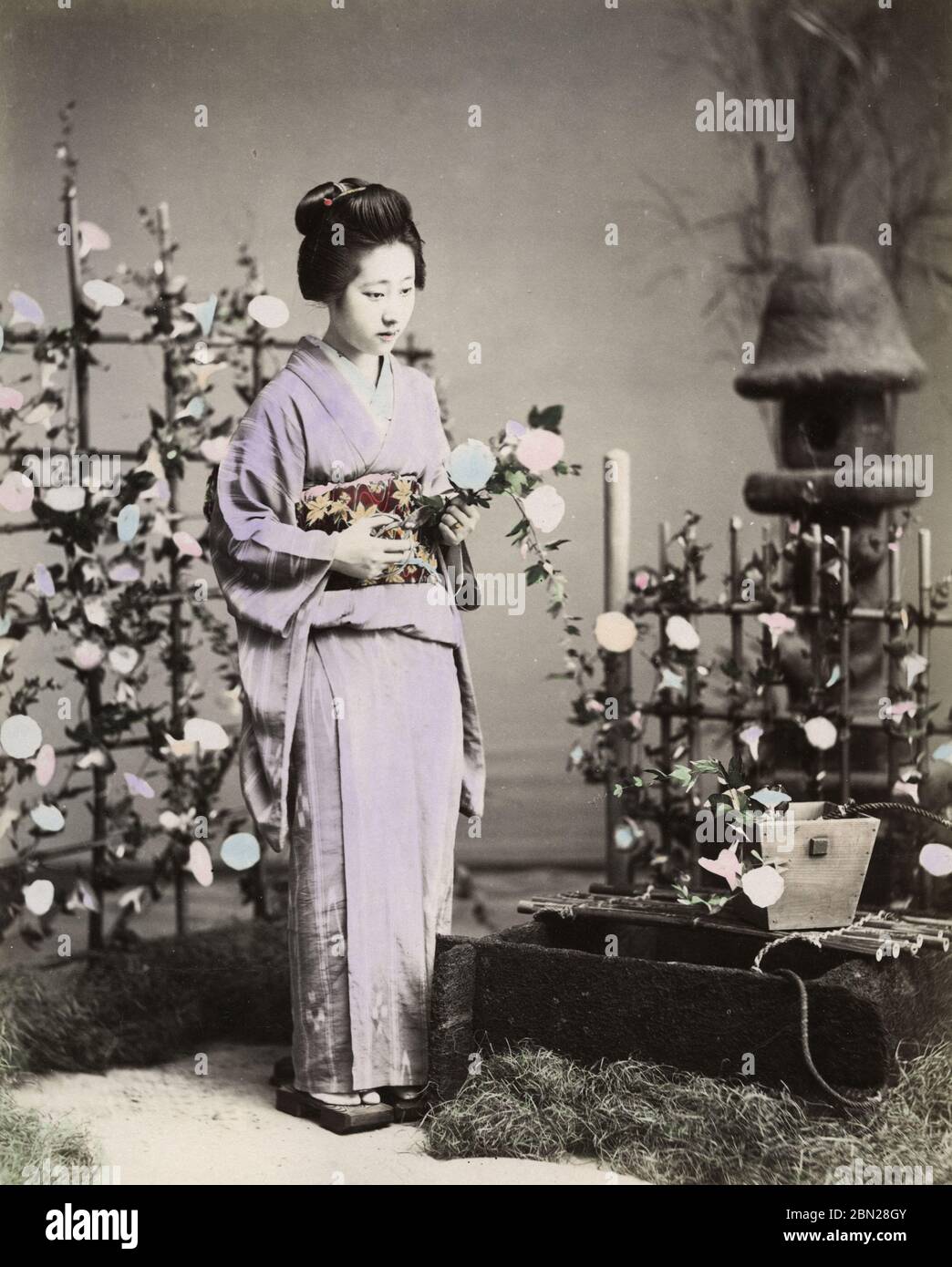 Geisha arranging flowers, Japan Stock Photo - Alamy