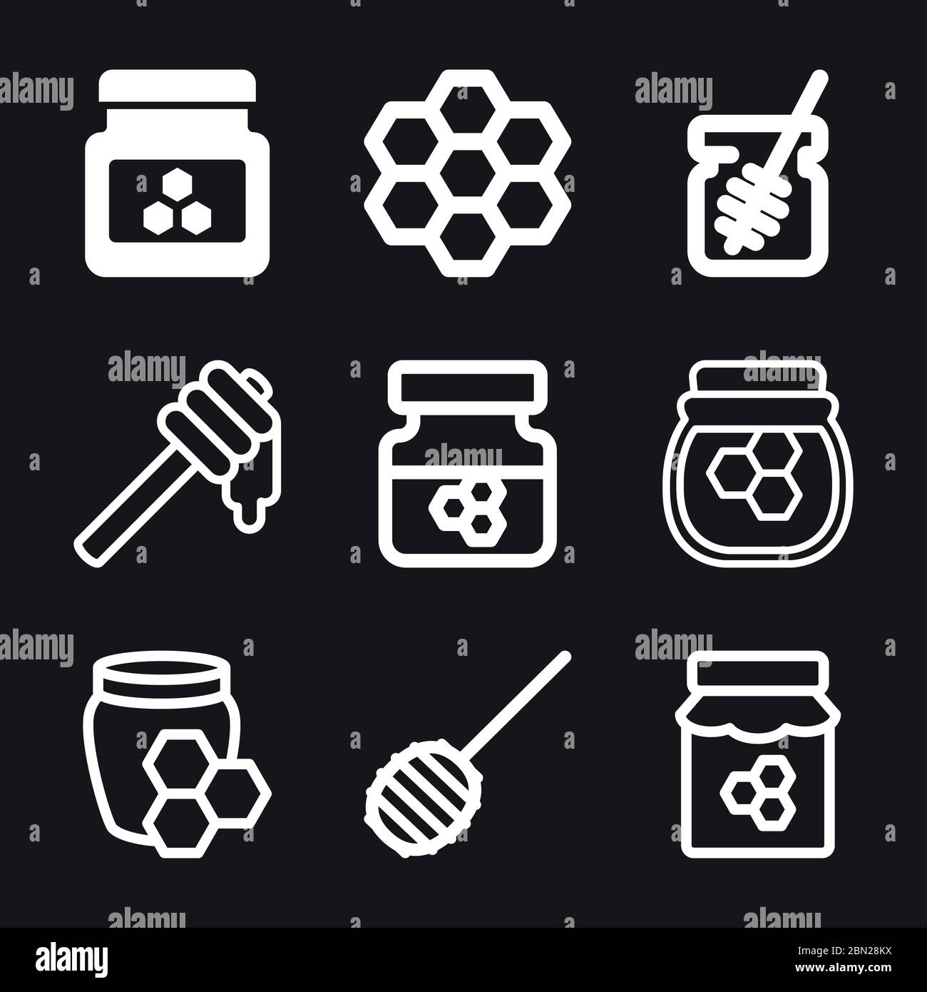 Jar vector icon with cap isolated on background. Honey symbol Stock ...