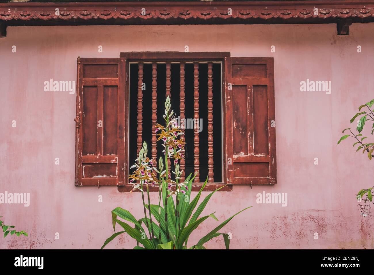 It's a beautiful window. Traditional Vietnamese home. Asia Stock Photo ...