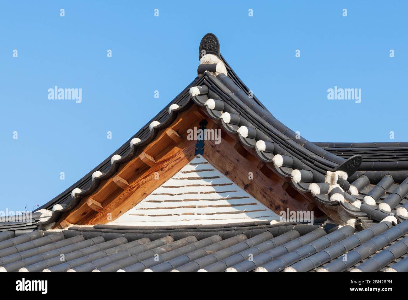 Traditional Korean style architecture at Hanok Village. Traditional ...