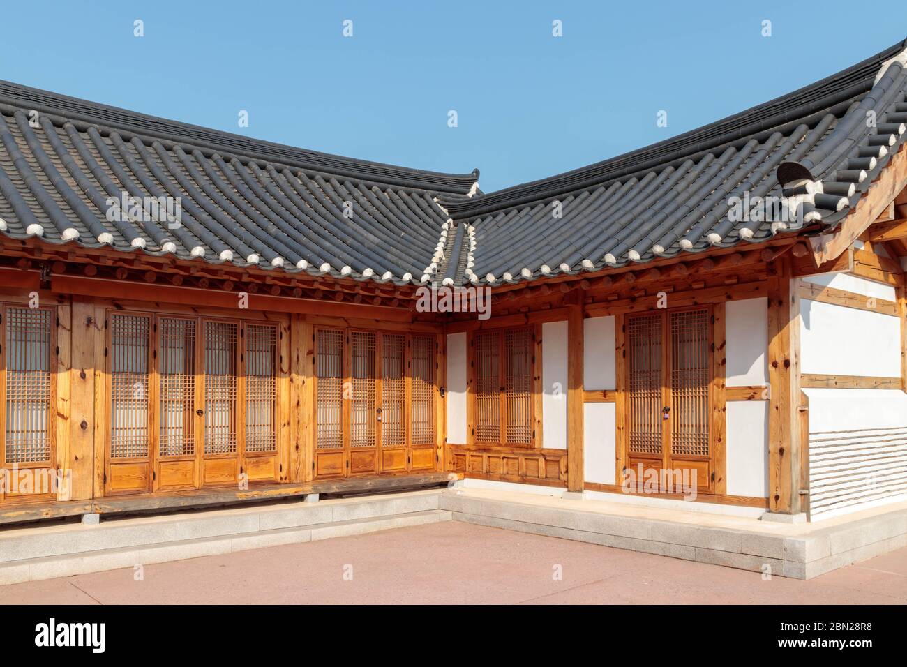 Traditional Korean style architecture at Hanok Village. Traditional ...