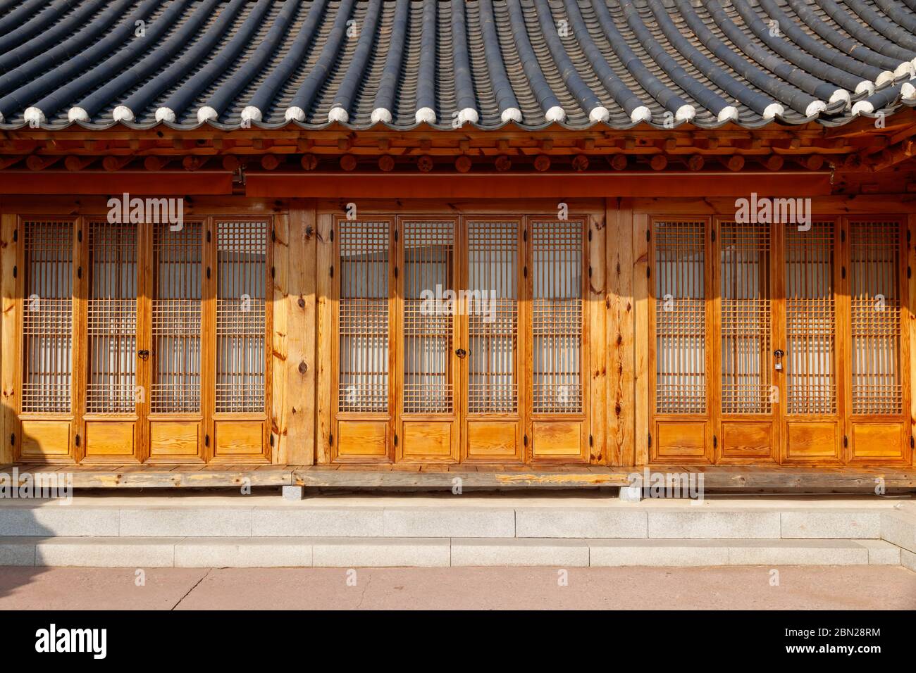 Traditional Korean style architecture at Hanok Village. Traditional ...