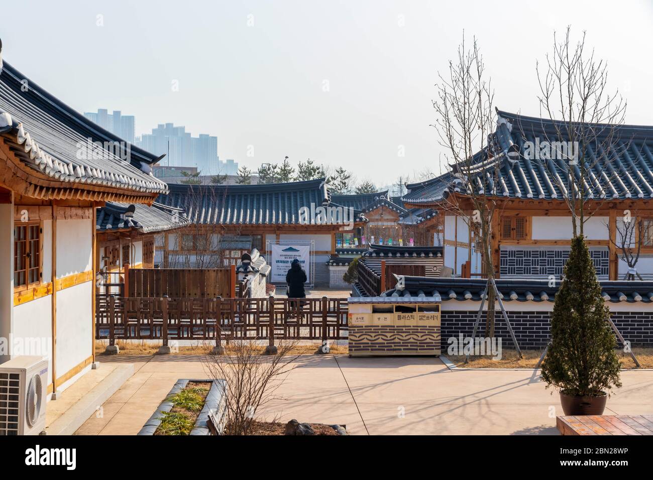 Traditional Korean style architecture at Hanok Village. Traditional ...