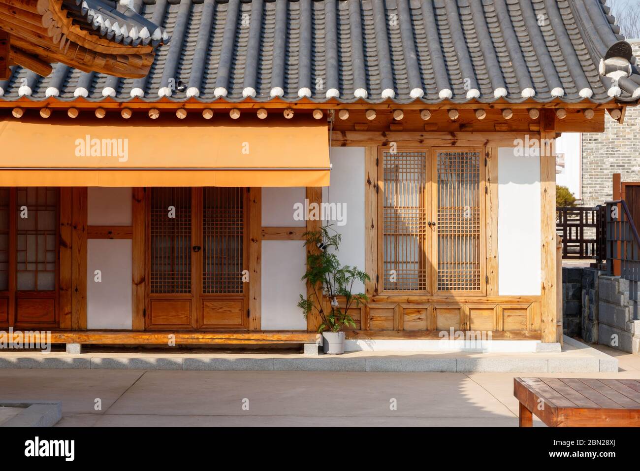 Traditional Korean style architecture at Hanok Village. Traditional ...