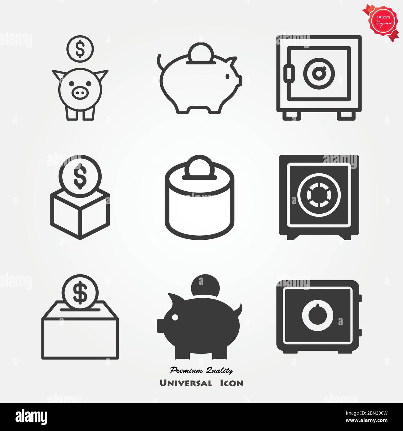 Moneybox icon. Modern flat design isolated on background Stock Vector ...