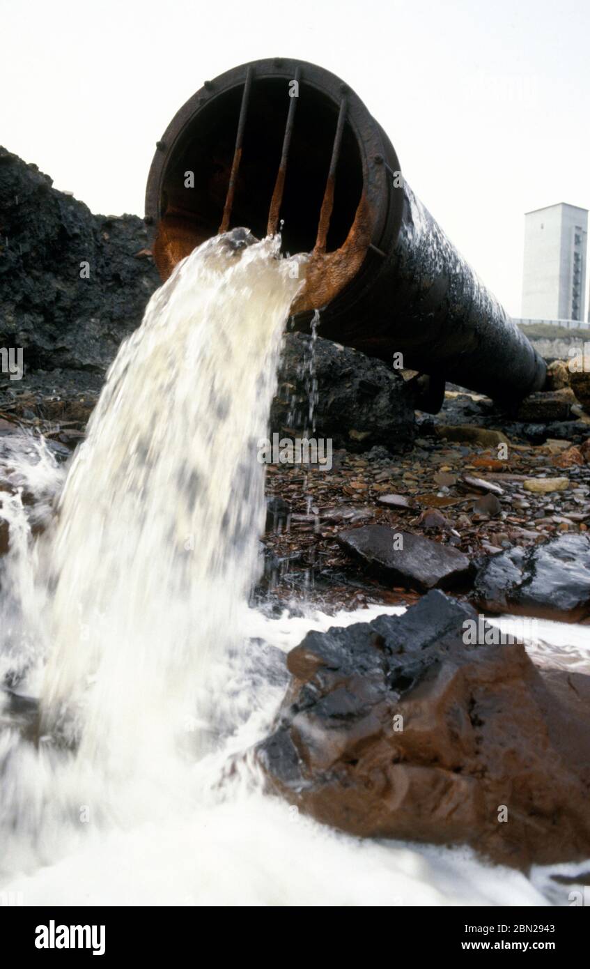 Outflow pipe to beach from Dawdon Colliery; Co Durham; UK Stock Photo ...