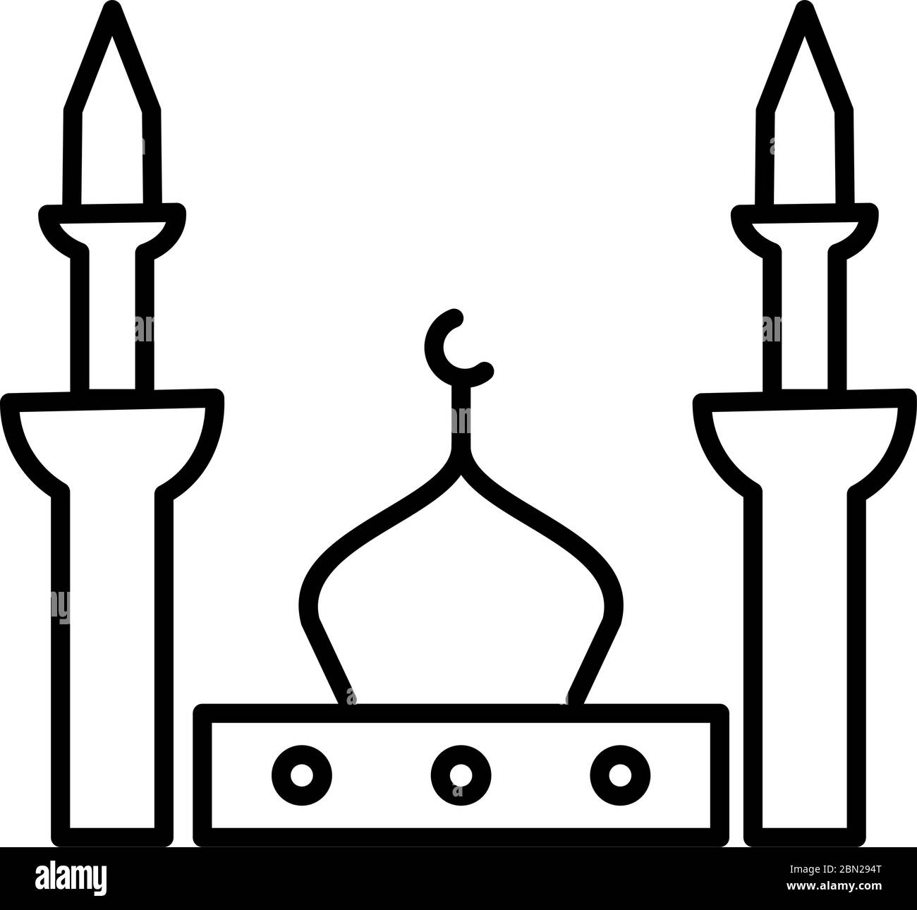 Prophet mosque Beautiful Line Black Icon Stock Vector Image & Art - Alamy