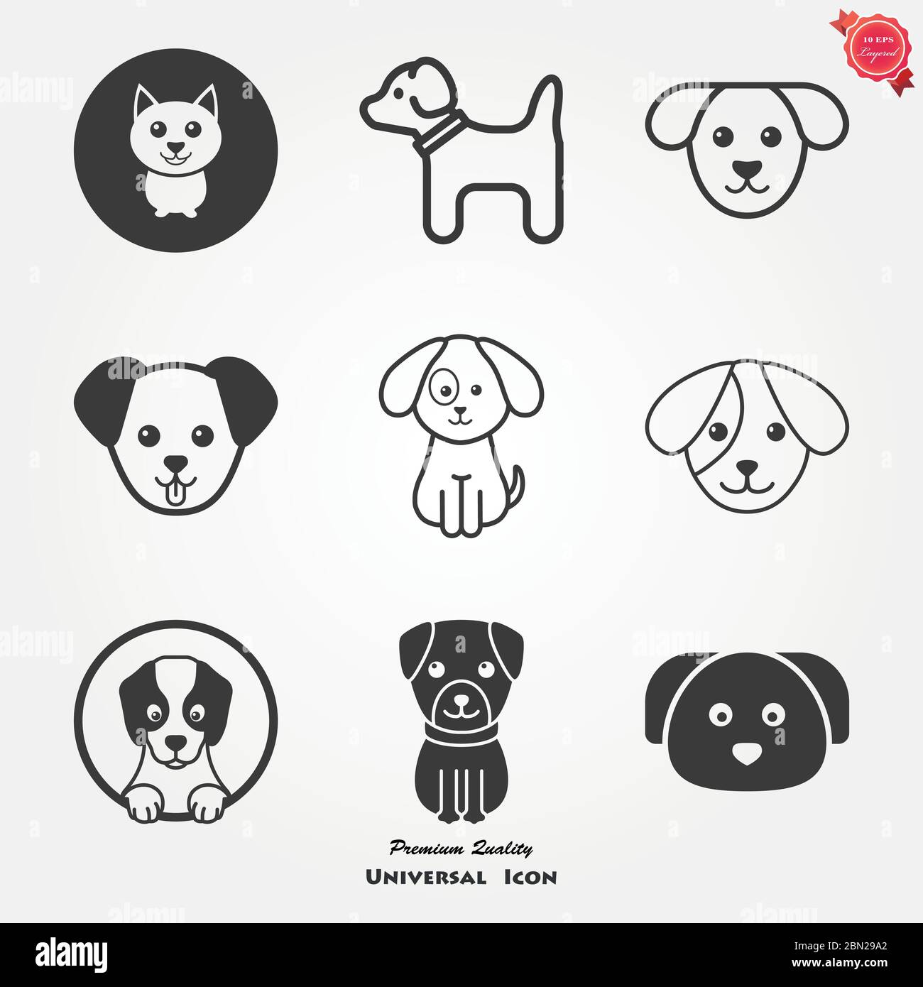 Puppy icon. Dog symbol. Vector element for your design Stock Vector ...