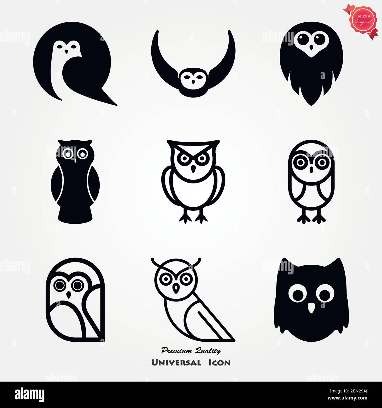 Owl icon. Vector images of owl on background Stock Vector Image & Art ...