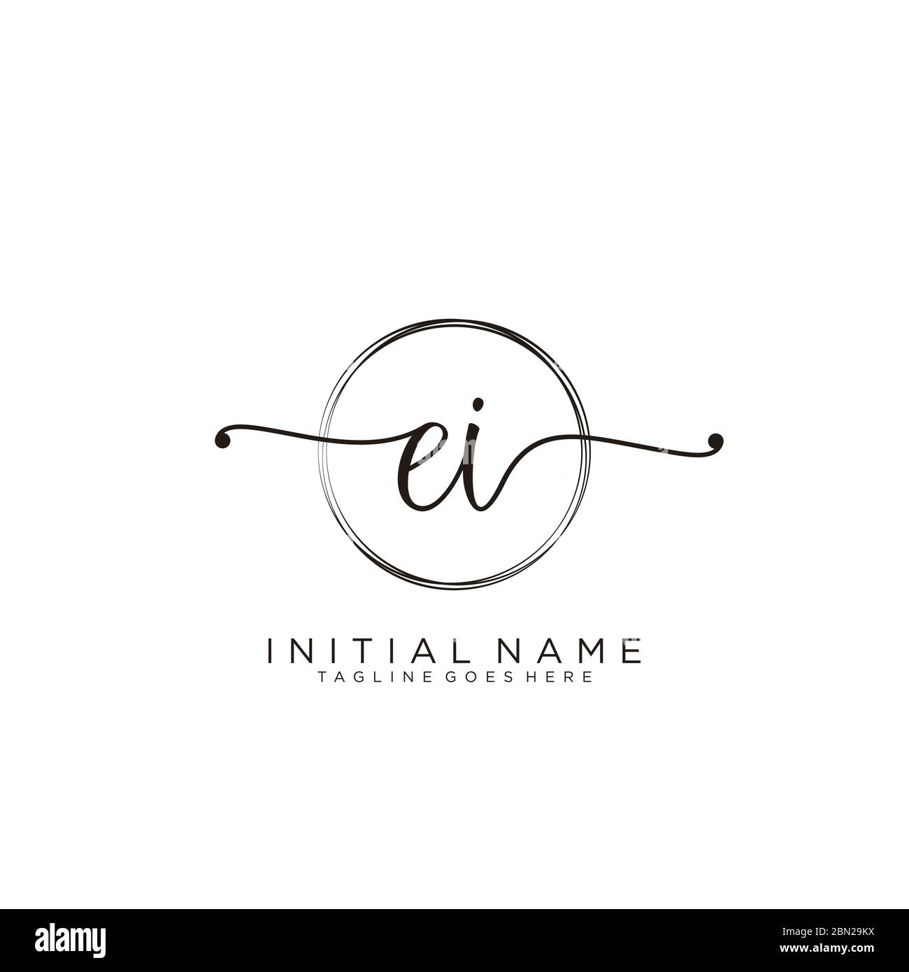 Letter ei logo Stock Vector Images - Alamy