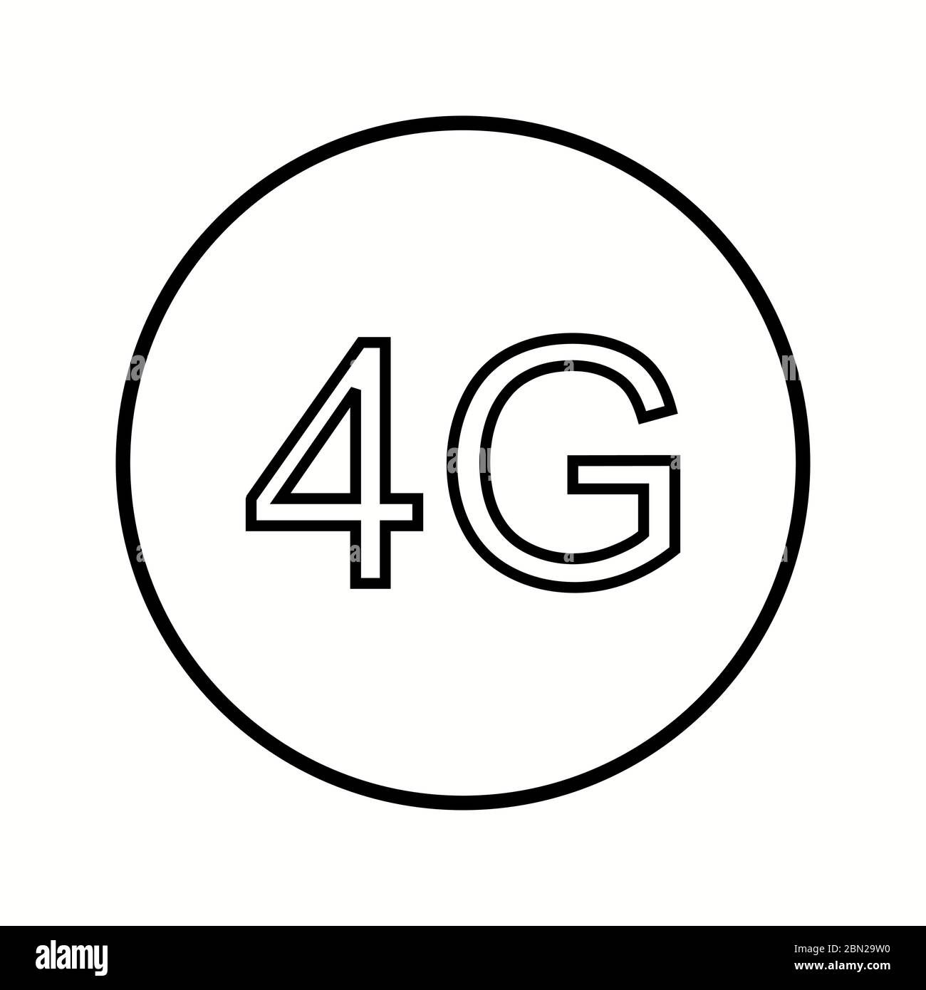 Beautiful 4g LTE line black icon Stock Vector Image & Art - Alamy