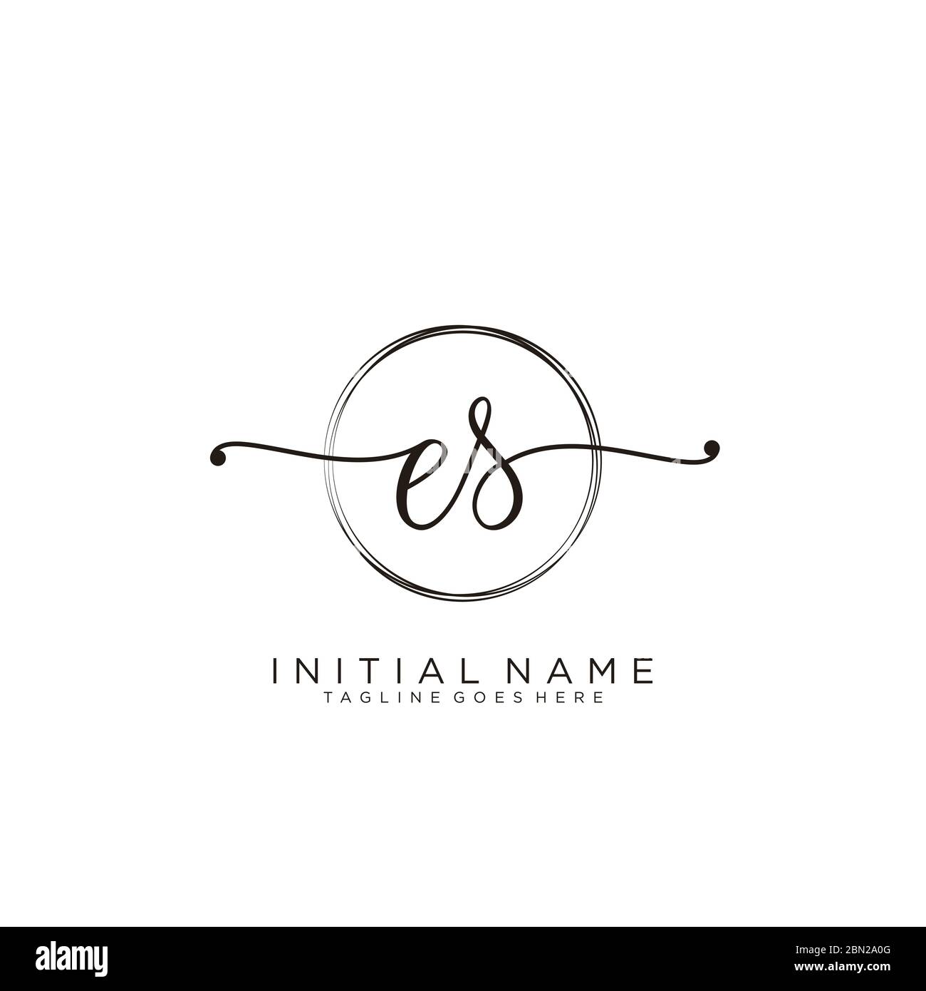 Initial es logo vector vectors Cut Out Stock Images & Pictures - Alamy