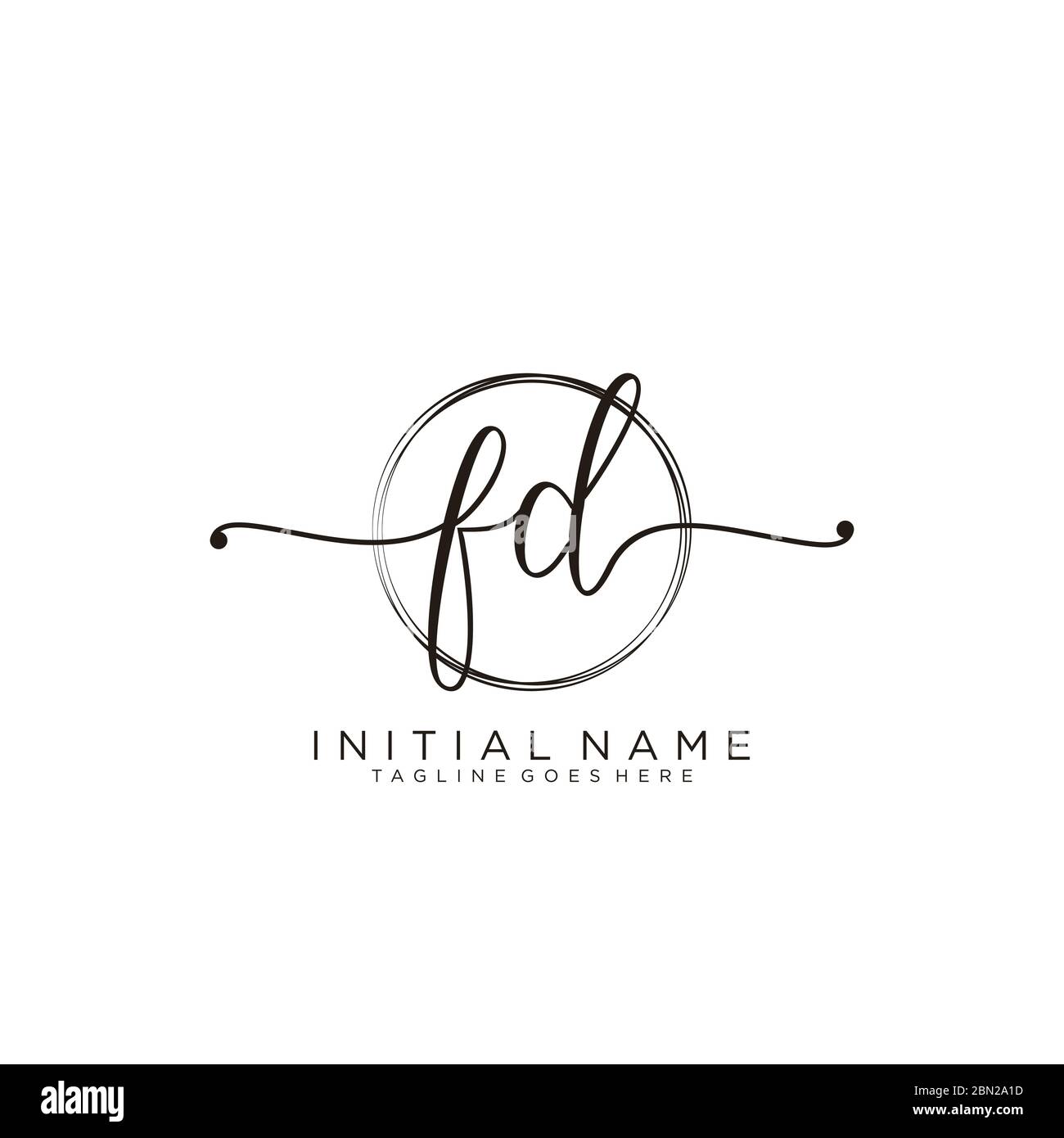 Fd modern logo hi-res stock photography and images - Alamy