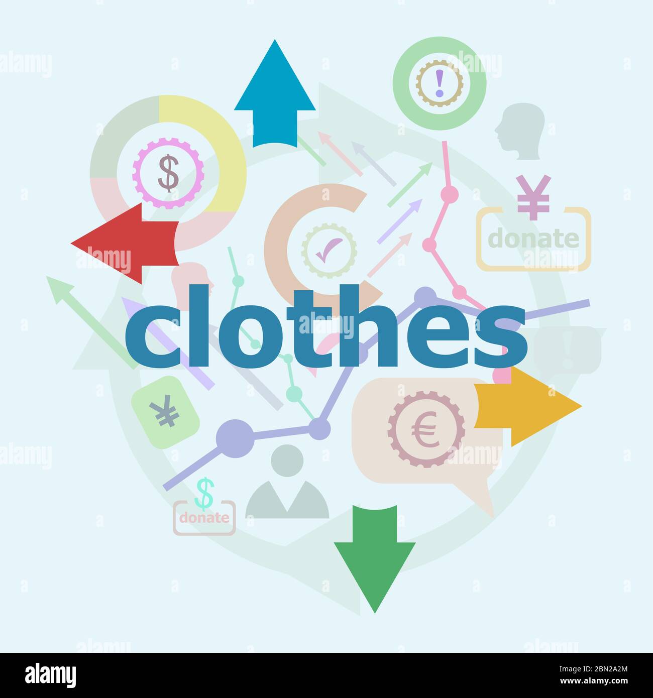 Text Clothes. Business concept. Abstract infographics options template ...