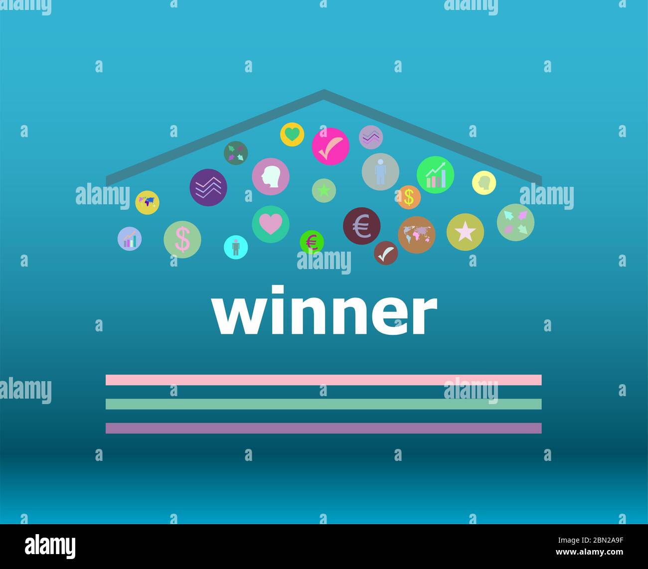 Text Winner. Business concept . Infographic Elements. Design Symbol ...