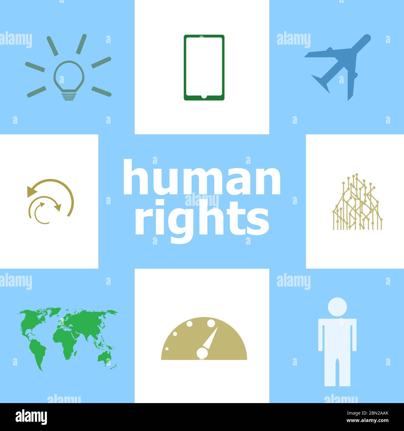 Text Human rights. Law concept . Infographic Elements. Icon set Stock ...