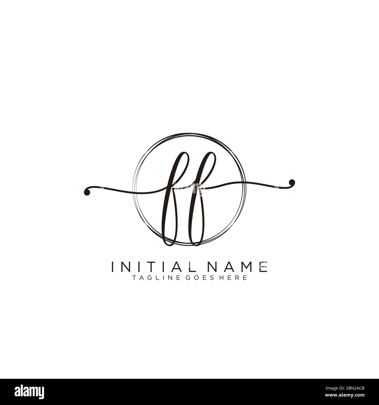 Ff monogram vector vectors hi-res stock photography and images - Alamy