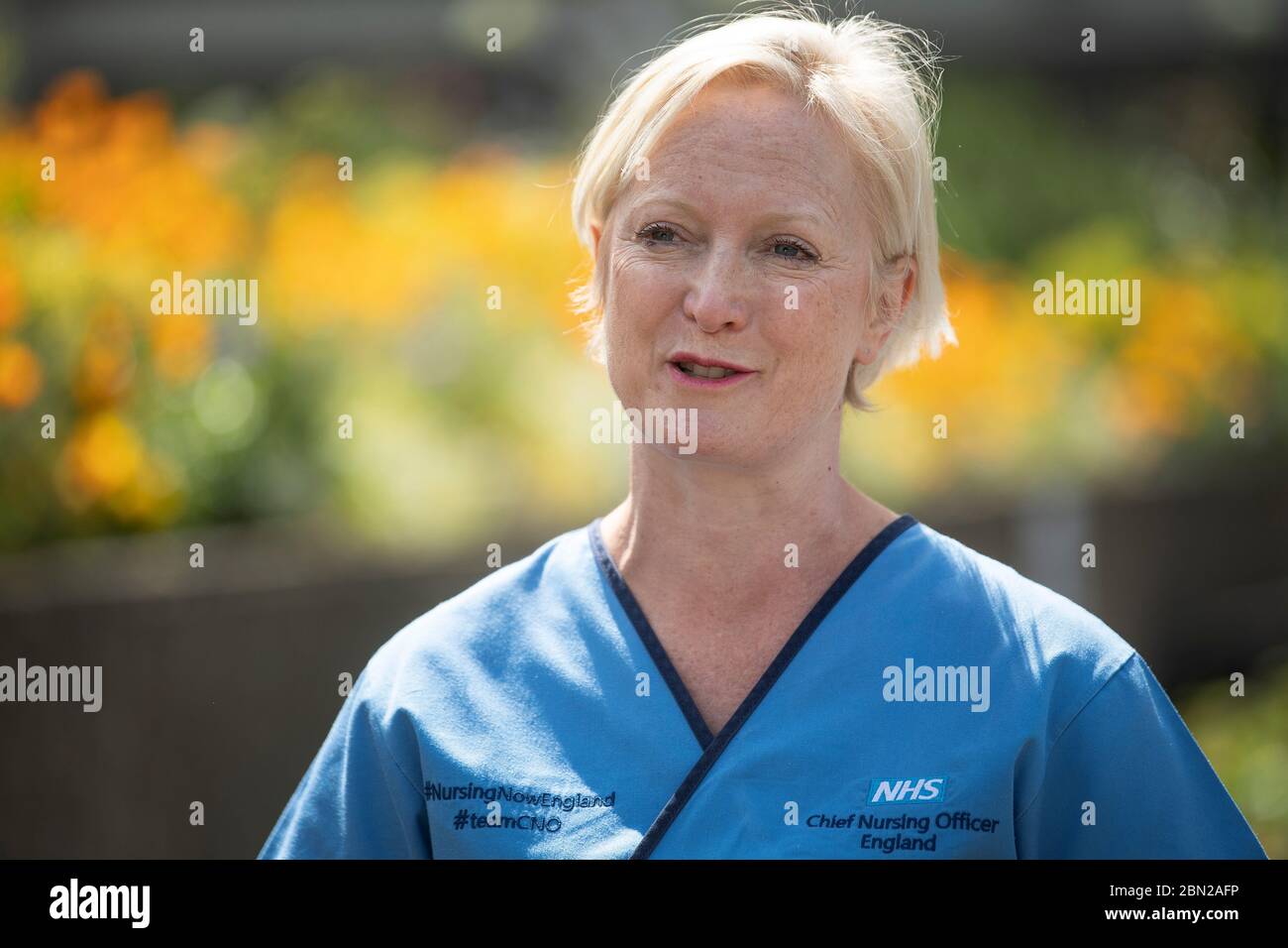 Chief Nursing Officer for England Ruth May outside St Thomas's Hospital ...