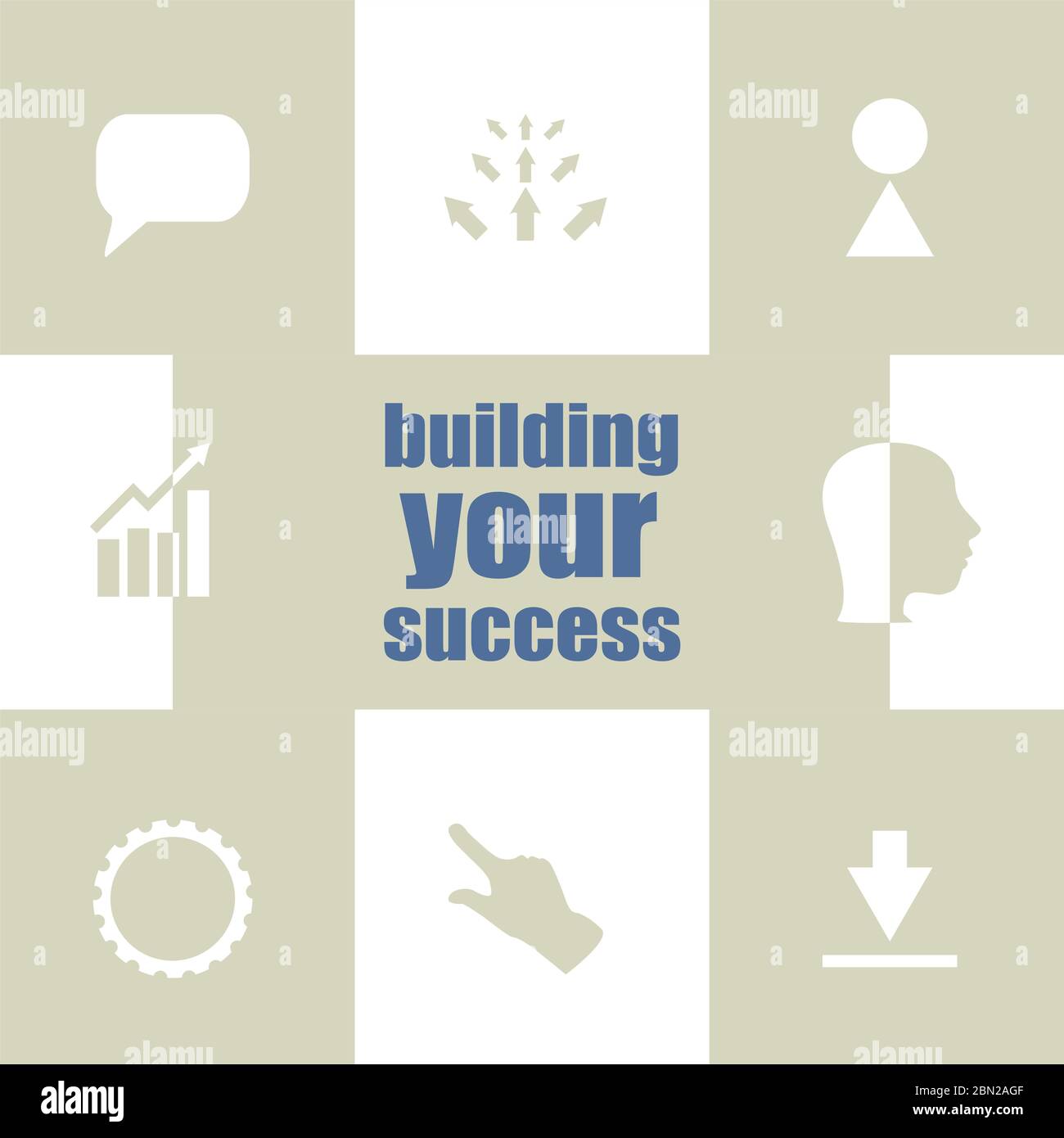 Text building your success. Business concept . Infographic Elements ...
