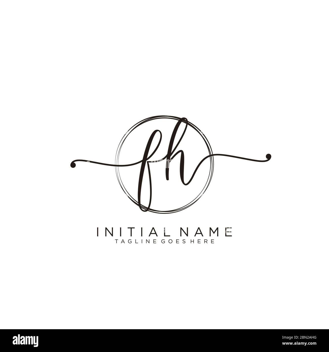 Fh letter logo Stock Vector Images - Alamy