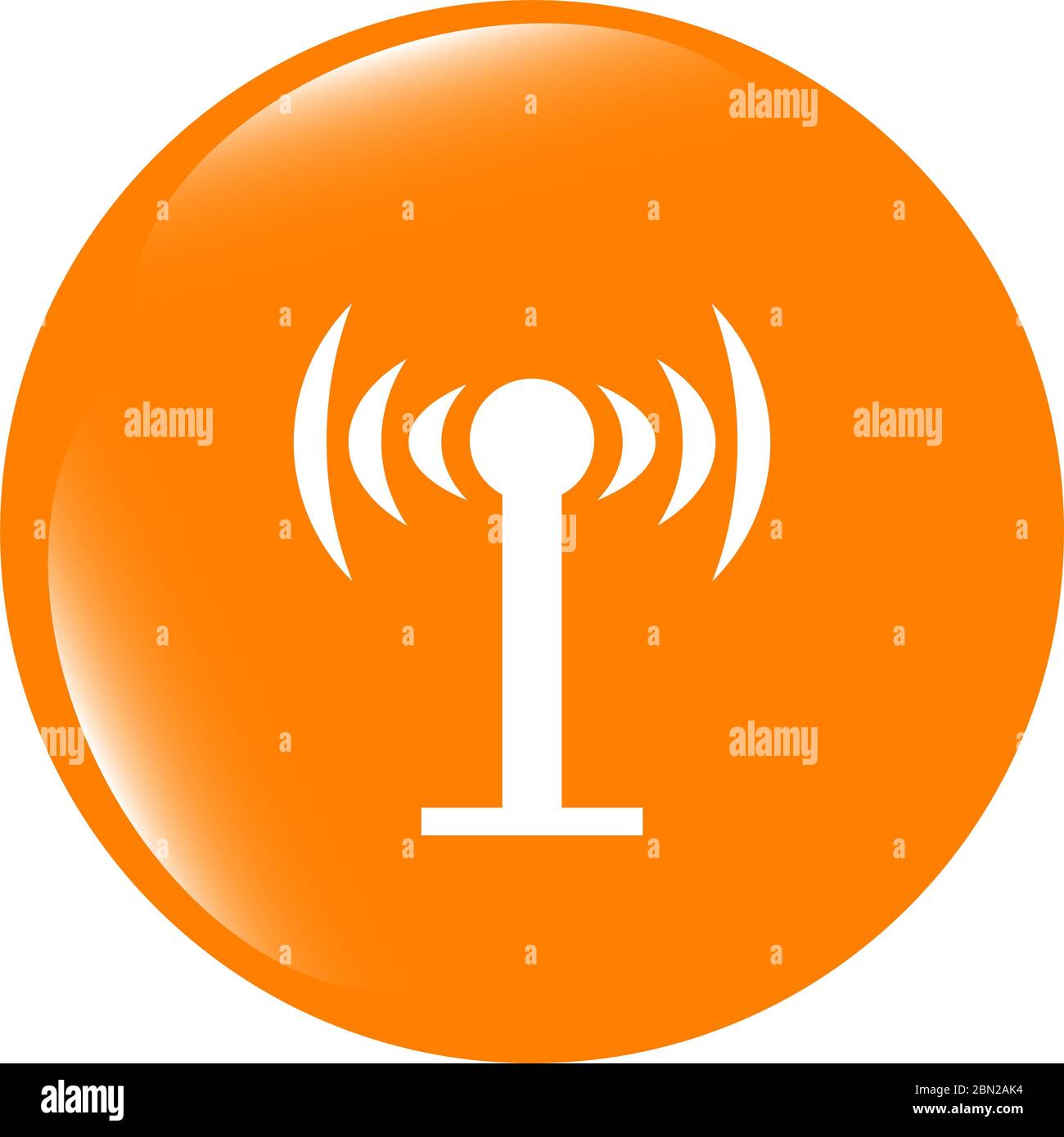 Wifi symbol icon (button) isolated on white background Stock Photo - Alamy