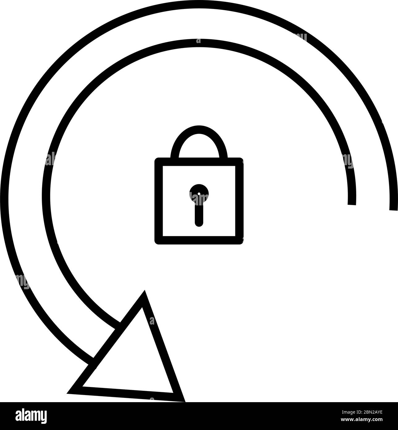 Rotation locked Line black icon Stock Vector Image & Art - Alamy