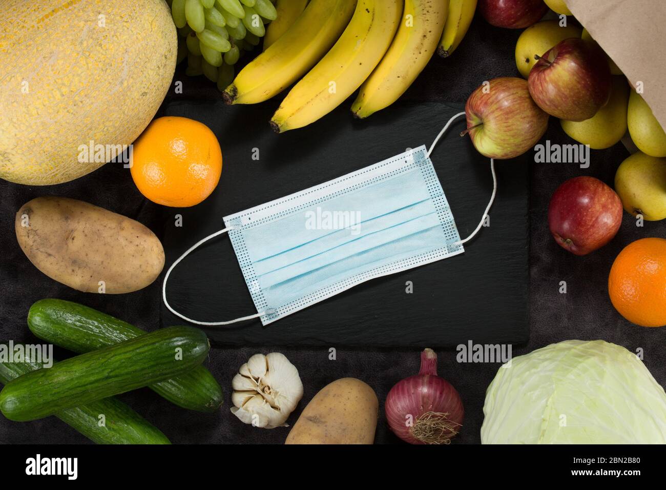 potato cabbage banana melon cucumbers onion garlic orange apples pear ...