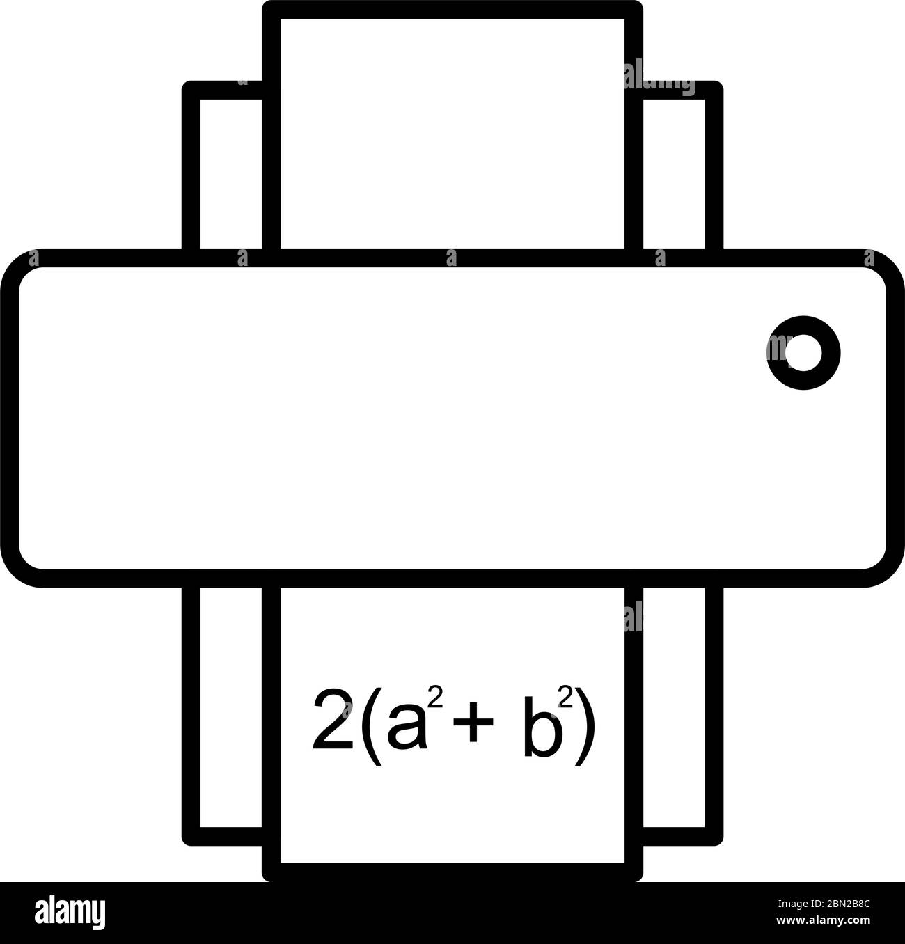 Print math sheet Beautiful line black icon Stock Vector Image & Art - Alamy