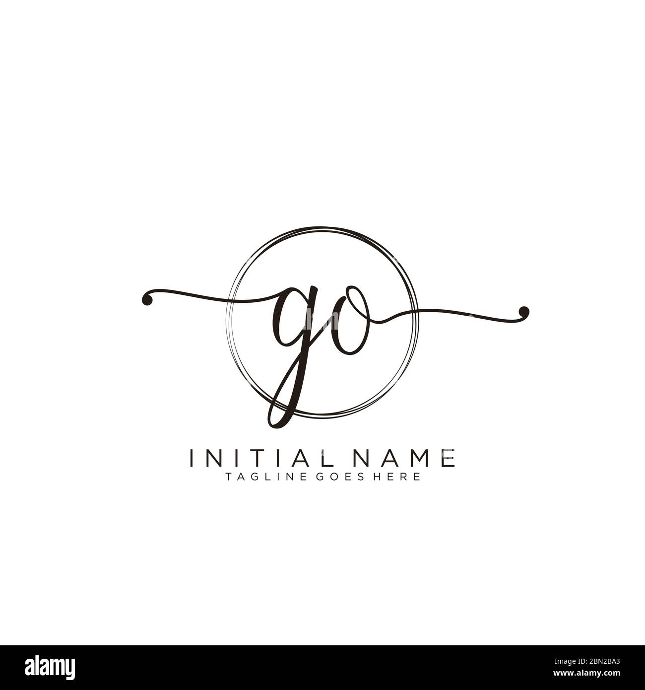 Letter go monogram logo Stock Vector Images - Alamy