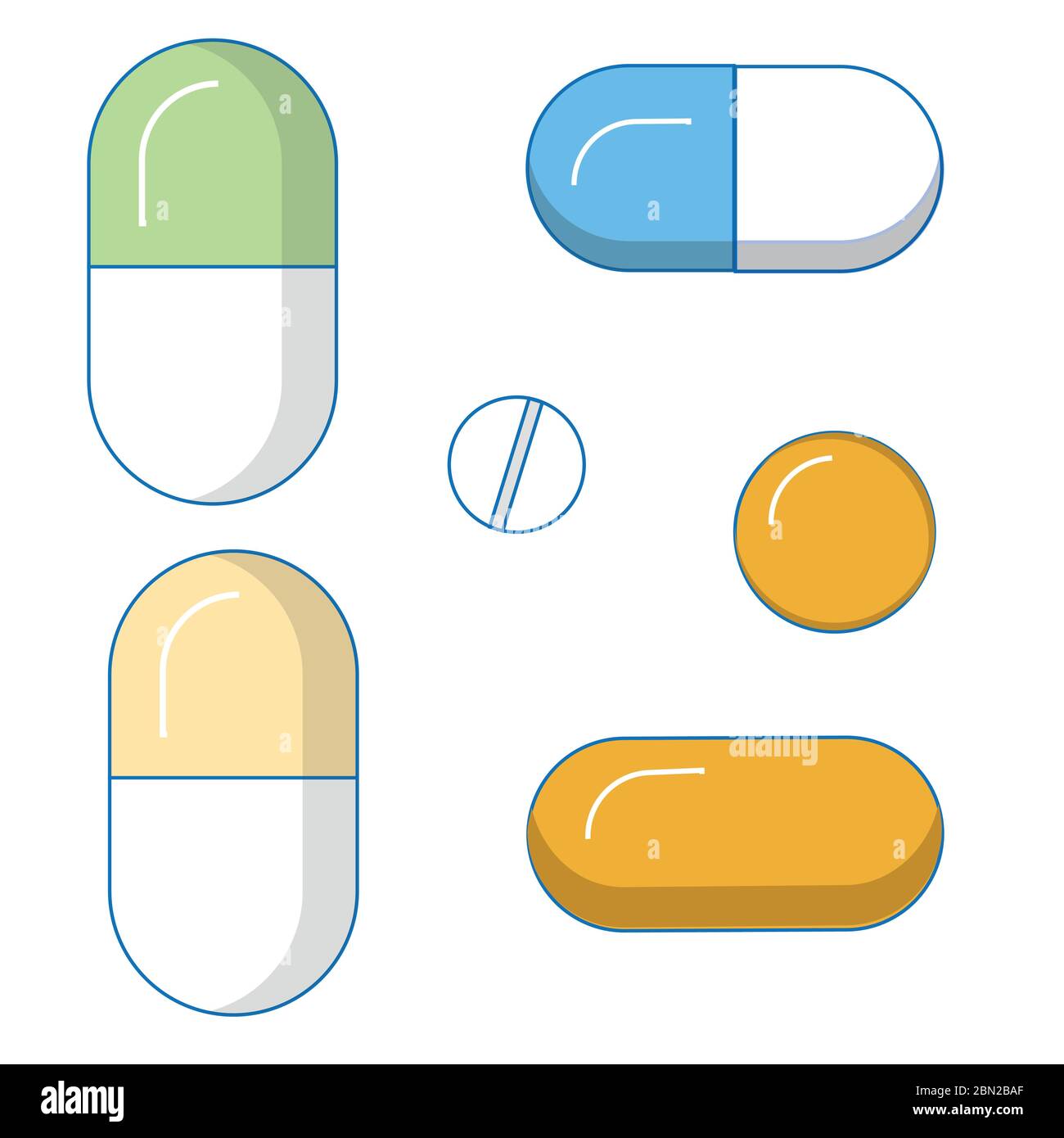 Colorful vitamin capsule in Stock Vector Images - Alamy