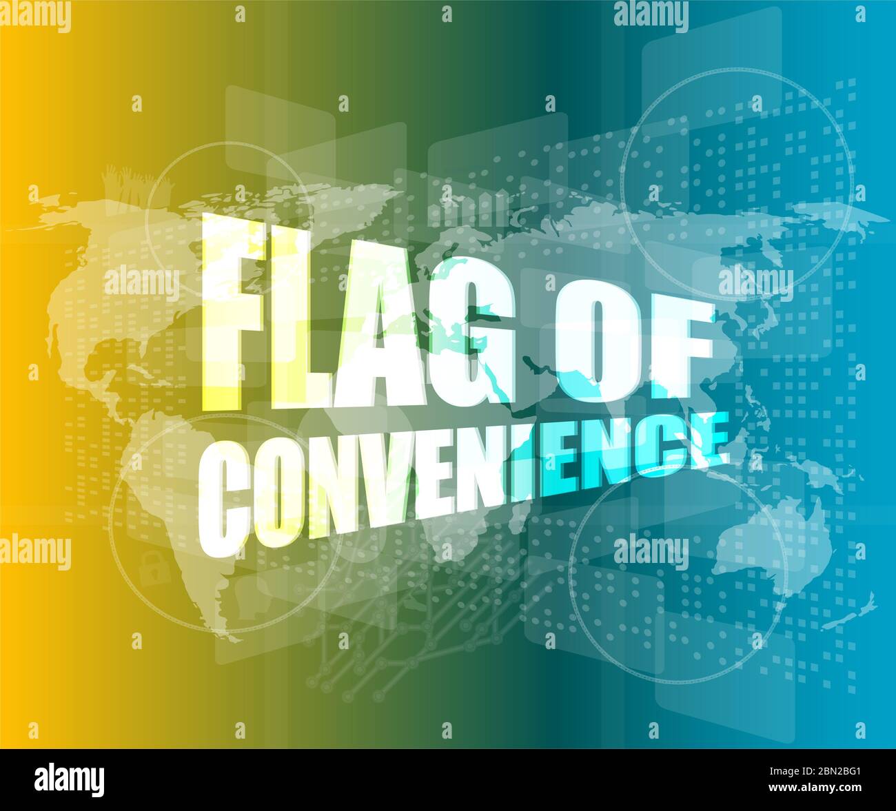 flag of convenience word on digital touch screen Stock Photo - Alamy