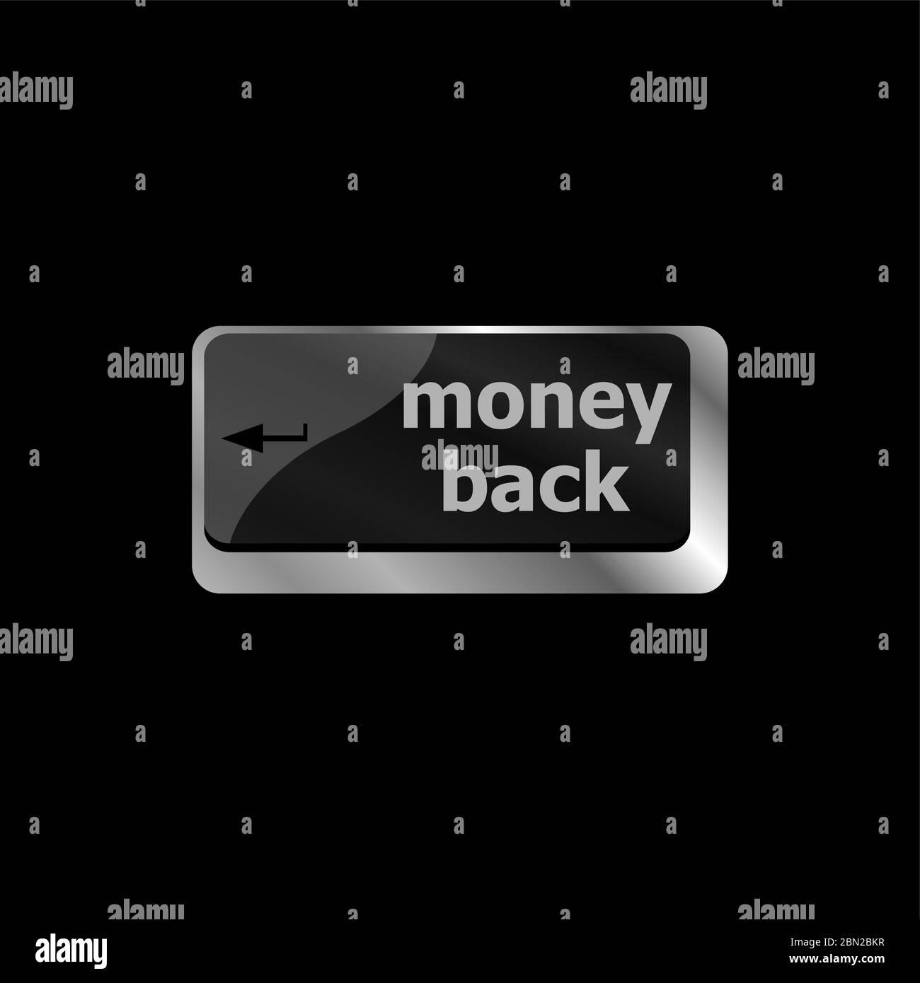 Keyboard keys with money back text on button Stock Photo - Alamy