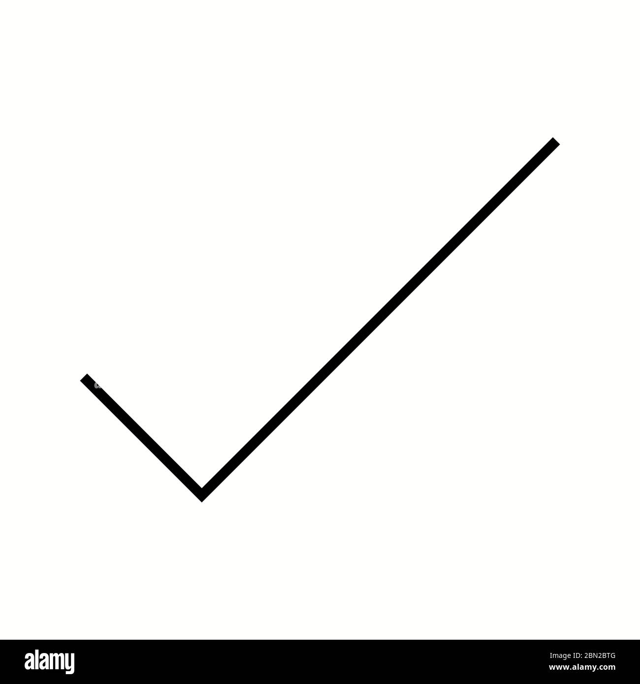 Beautiful tick line black icon Stock Vector Image & Art - Alamy