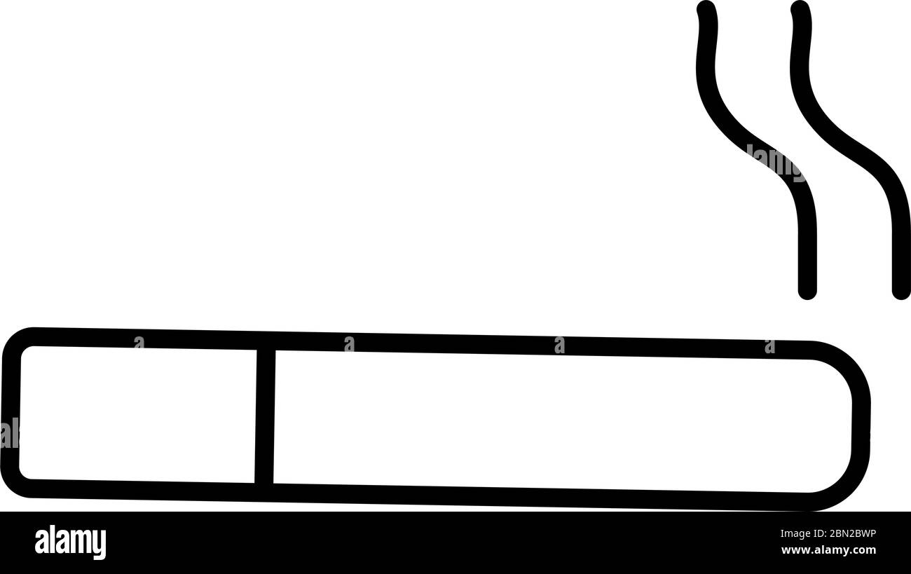 Beautiful Cigarette Line black icon Stock Vector Image & Art - Alamy