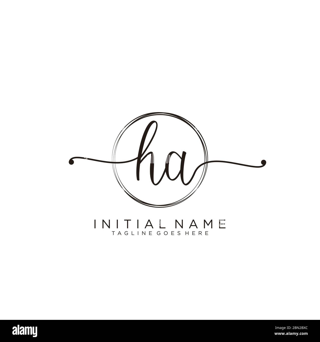 Ha initials logo hi-res stock photography and images - Alamy